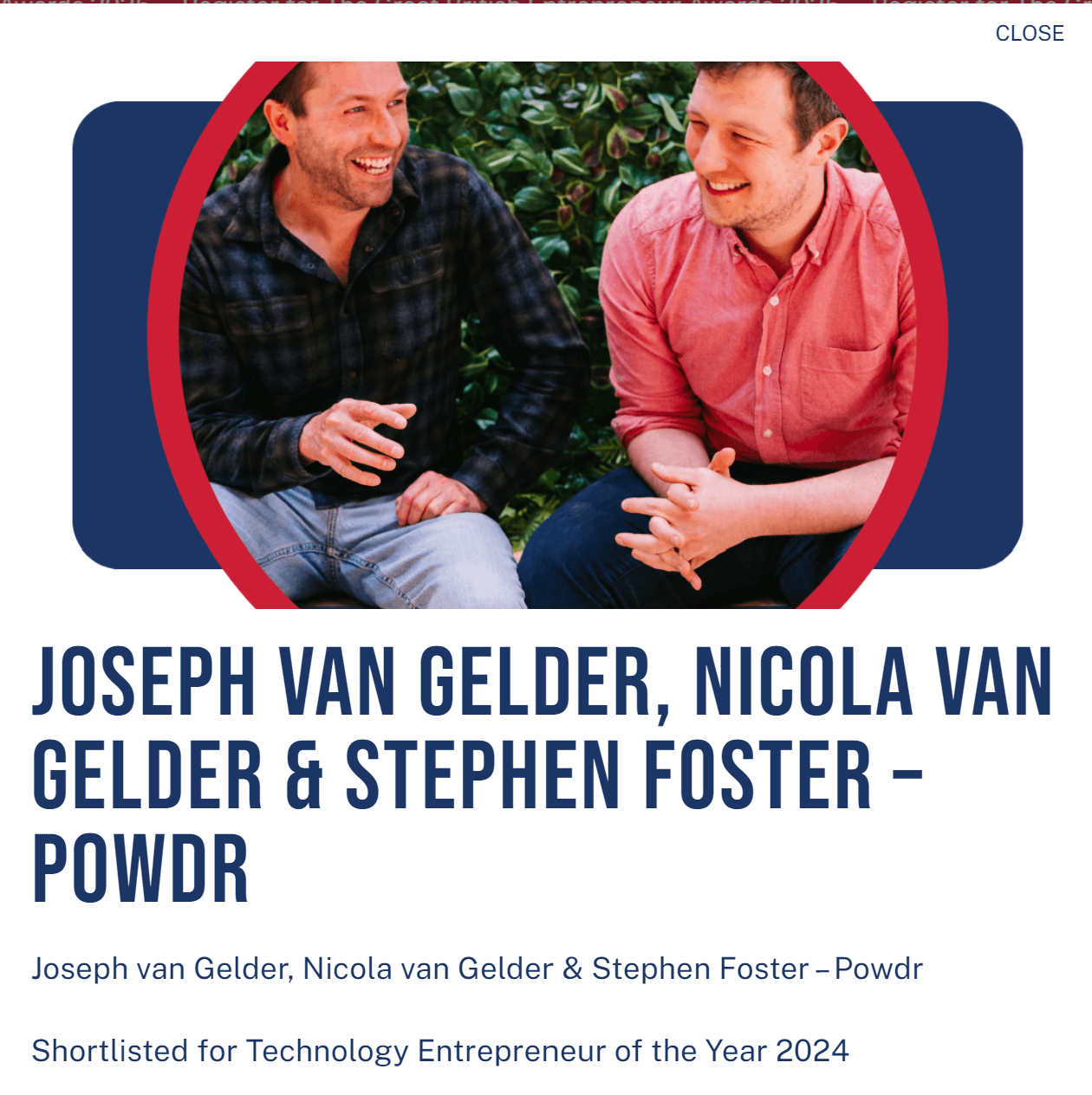 Powdr Shortlisted for 2024 Great British Entrepreneur Awards sponsored ...
